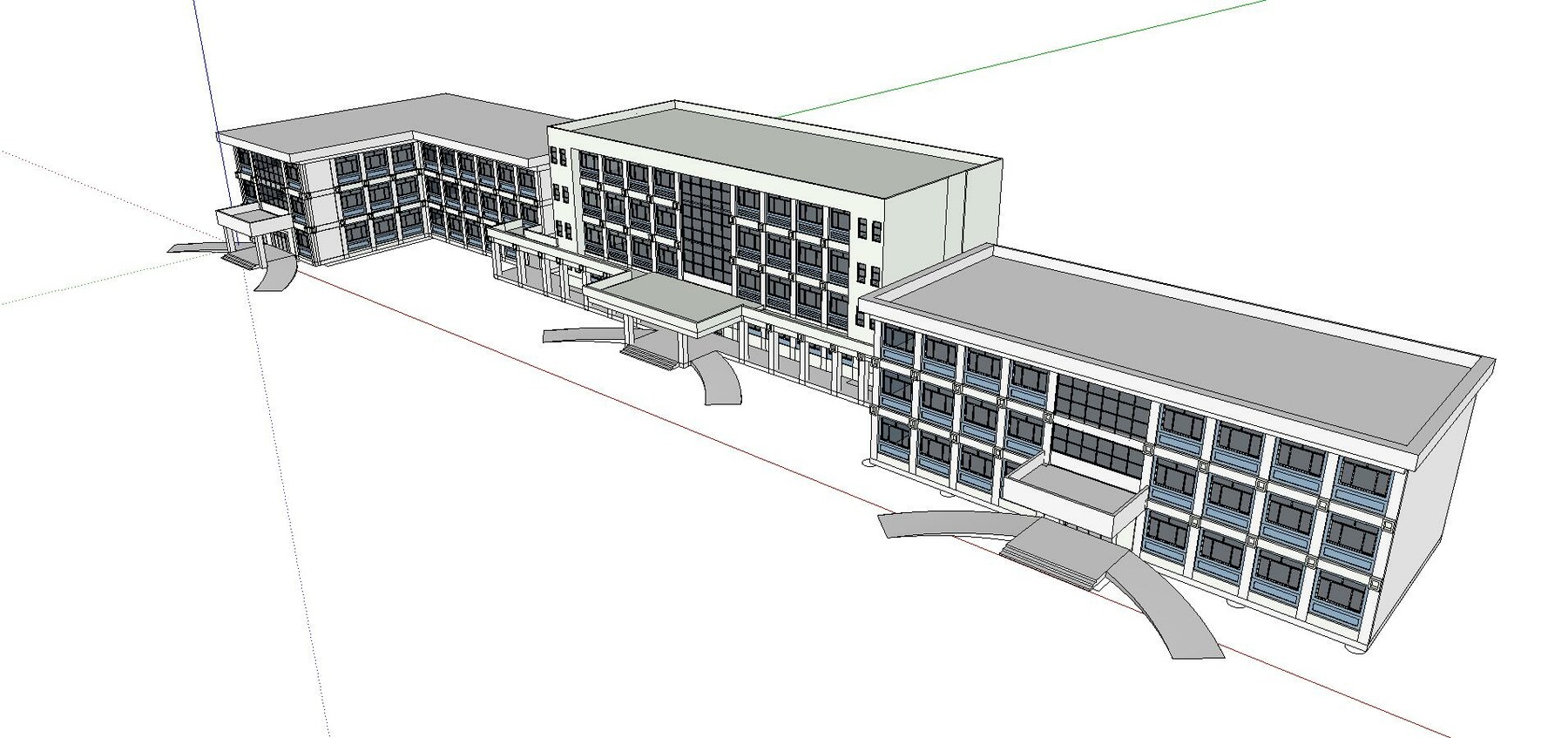 ArtStation - Sketchup City social Building-Hospital -047 | Resources