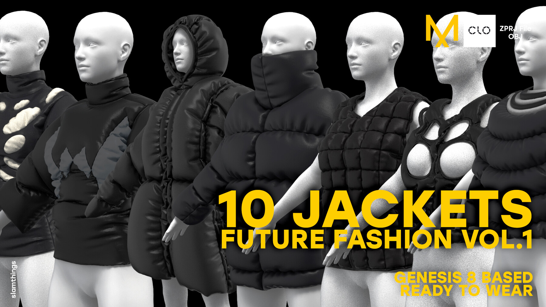 ArtStation - Future Fashion Jackets Pack Vol.1 - Clo3D ...