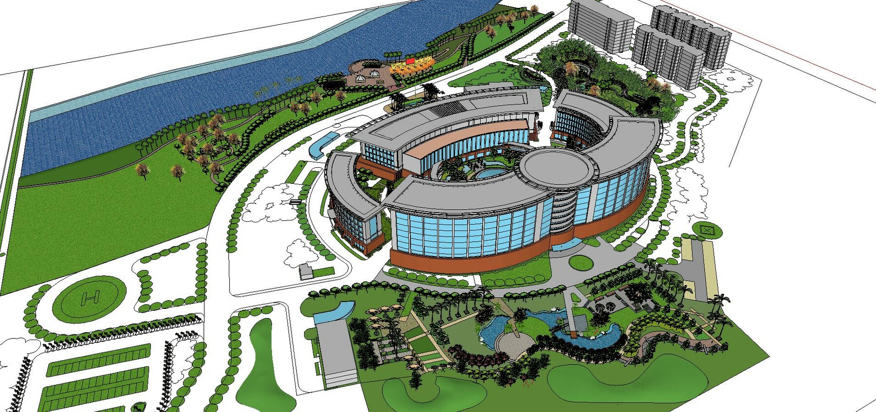 ArtStation - Sketchup City social Building-Hospital -058 | Resources