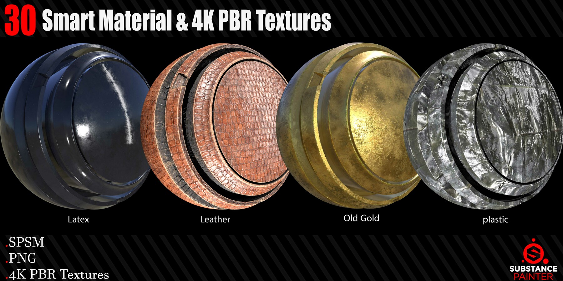 ArtStation - 30 High Quality and Procedural Smart Materials + 4K PBR ...
