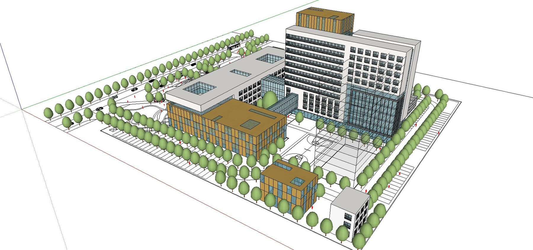 ArtStation - Sketchup City social Building-Hospital -069 | Resources