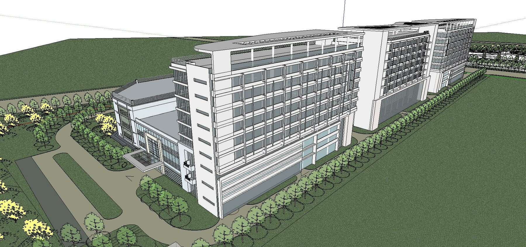 ArtStation - Sketchup City social Building-Hospital -083 | Resources