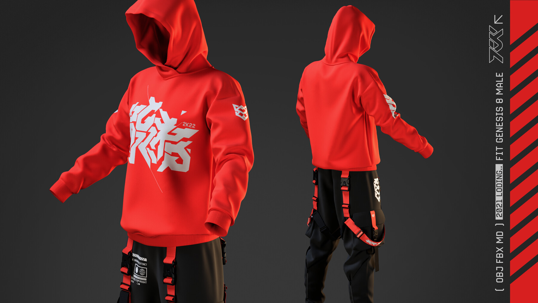 ArtStation - tech wear outfit male | Game Assets