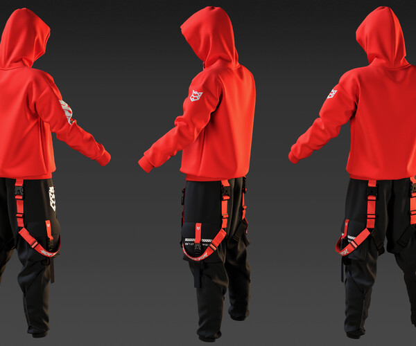 ArtStation - tech wear outfit male | Game Assets