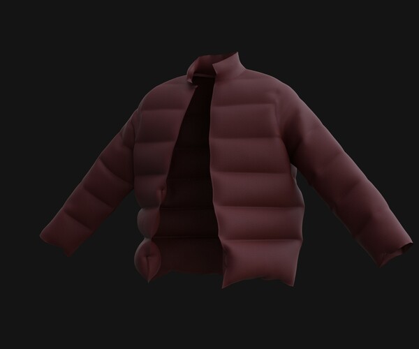 ArtStation - 3D Puffer jacket - Male Winter jacket | Game Assets