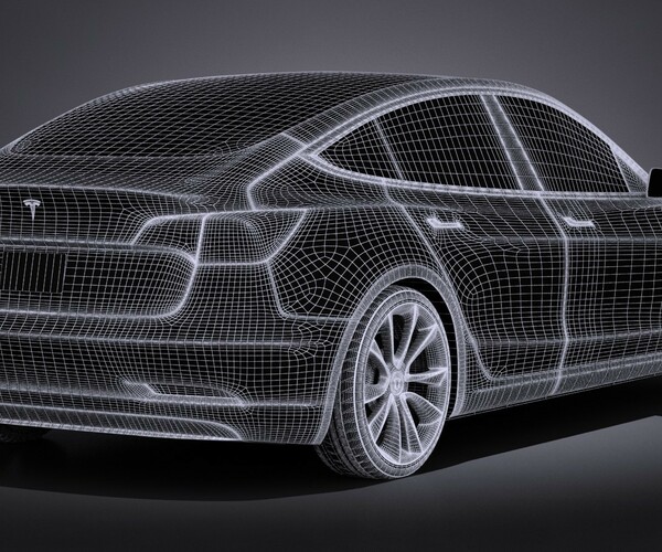 ArtStation - TESLA Model Car | Game Assets