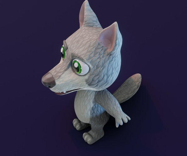 ArtStation - Cartoon Wolf Animated 3D Model | Game Assets
