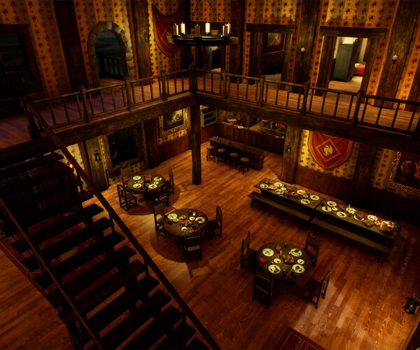 ArtStation - Modular Fantasy Inn | Game Assets