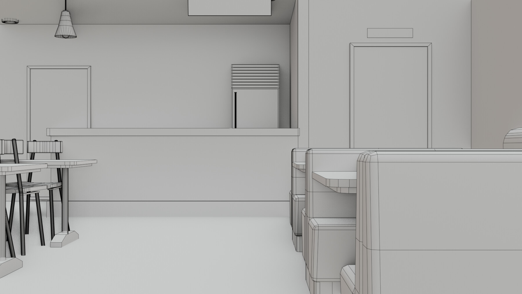 ArtStation - Restaurant Interior - Low poly - Game Ready - PBR | Game ...