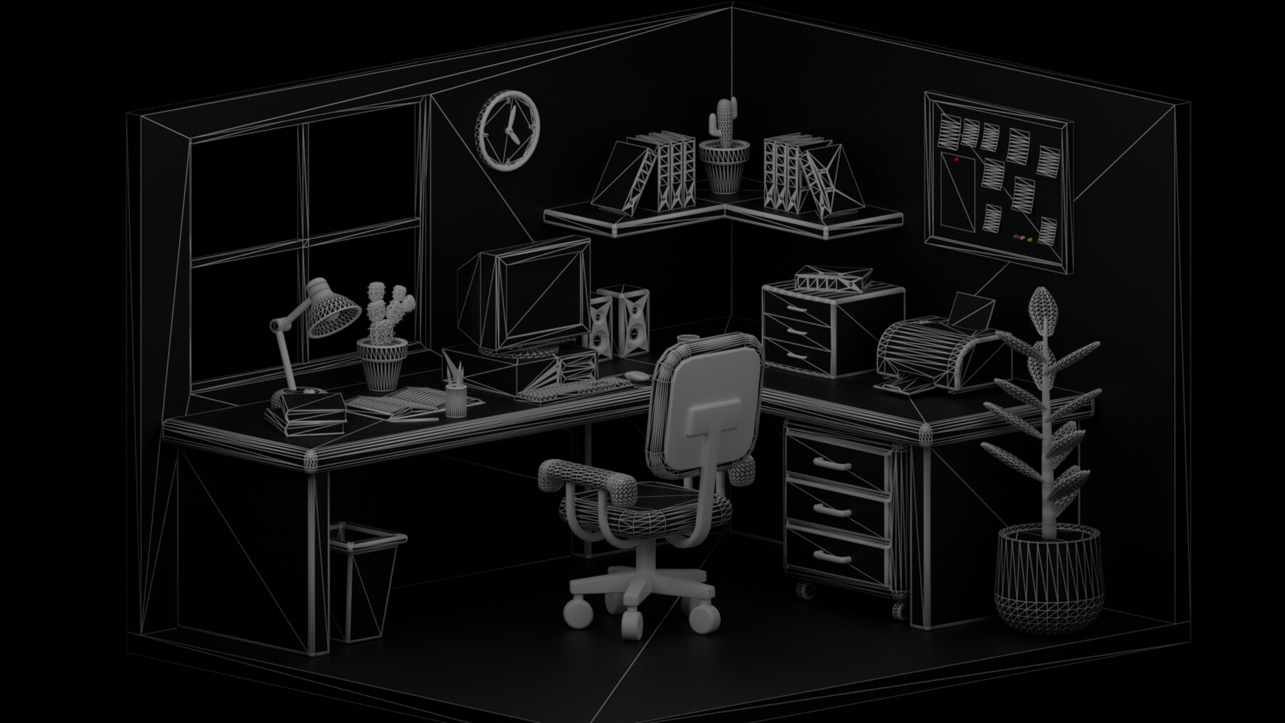 ArtStation - Cartoon Office Room Interior | Game Assets