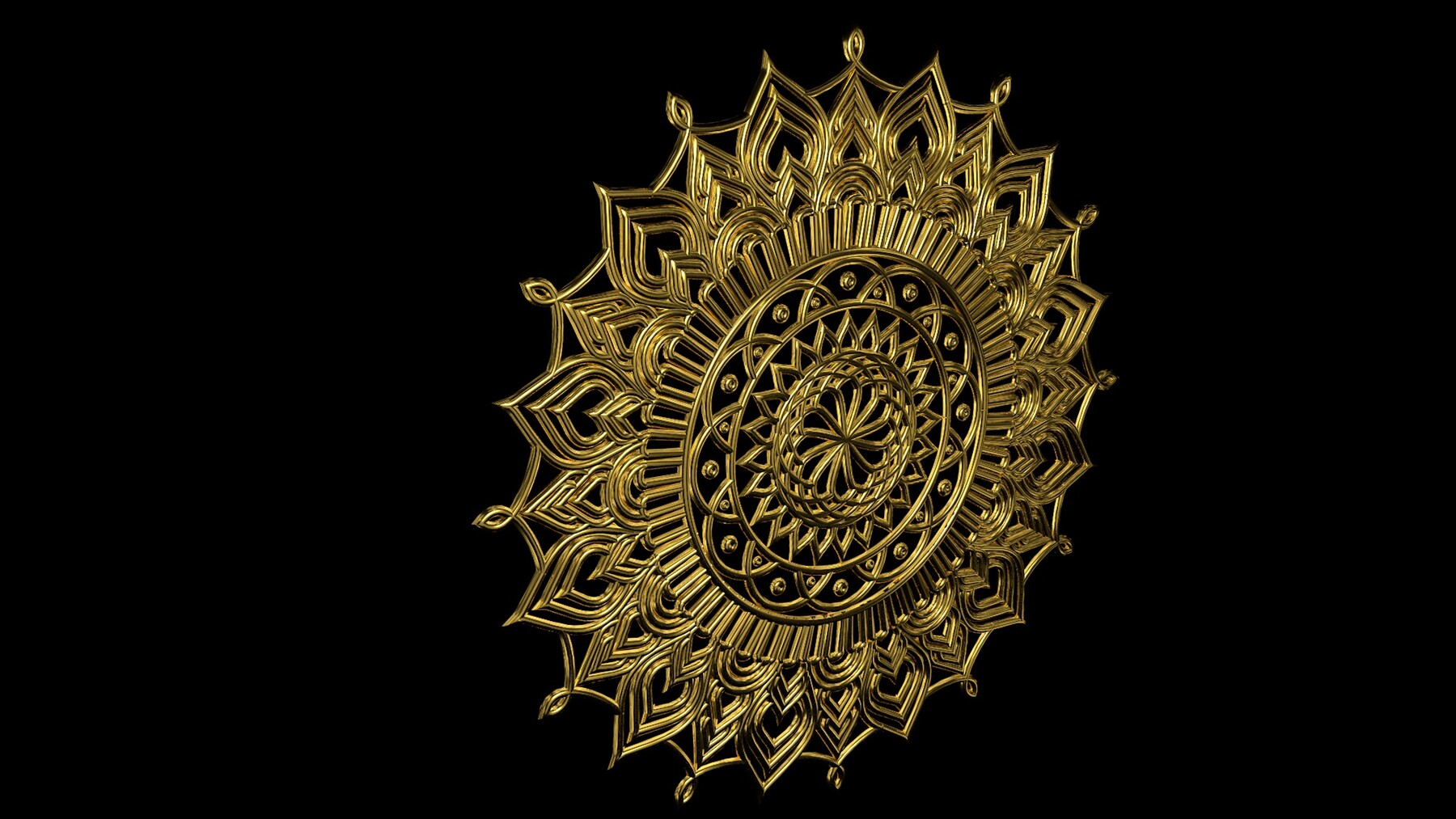 ArtStation - 3D gold mandala | Resources