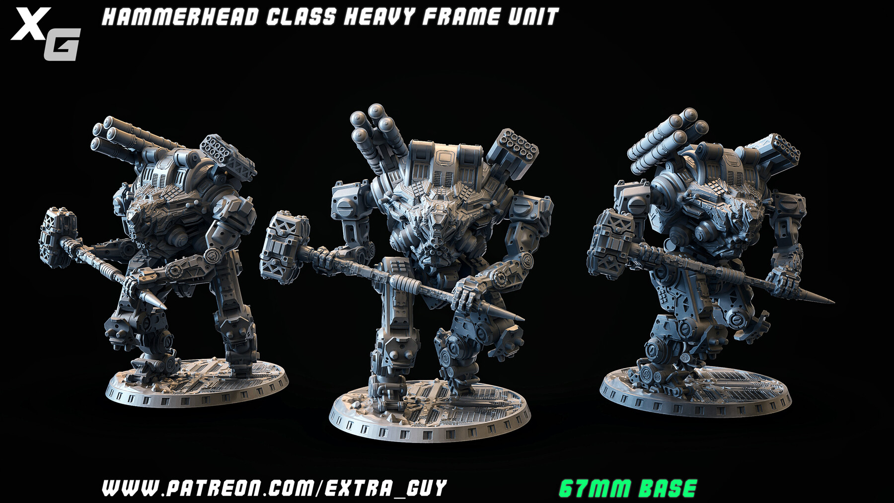 ArtStation - HammerHead Class Heavy Frame 67mm base 3DPrintable | Resources