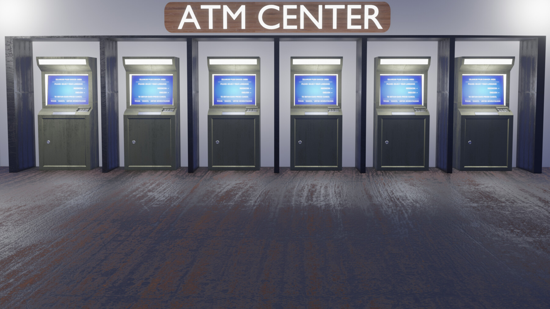 ArtStation - ATM CENTER 3D MODEL | Game Assets