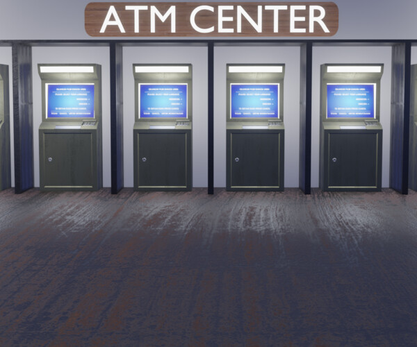 ArtStation - ATM CENTER 3D MODEL | Game Assets