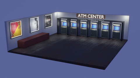 ArtStation - ATM CENTER 3D MODEL | Game Assets