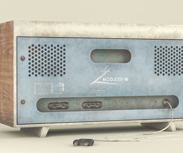 ArtStation - Vintage low poly radio | Game Assets