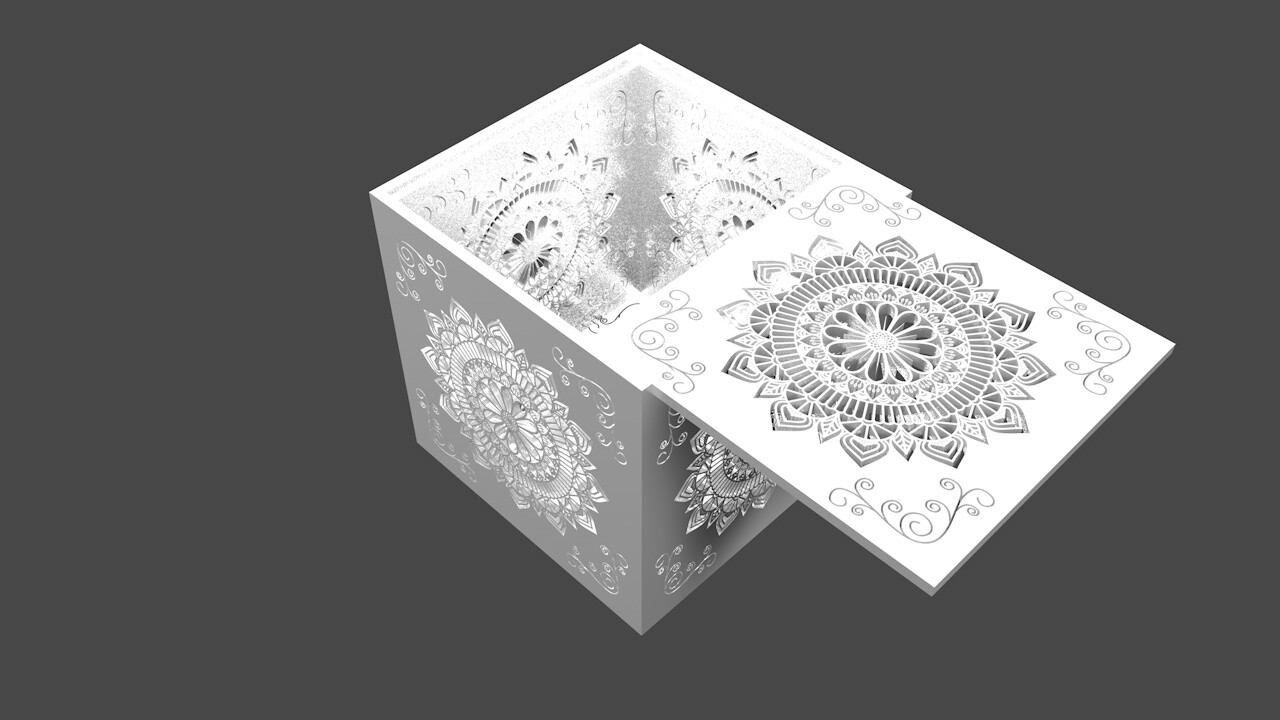 ArtStation - Mandala Patterned Box | Resources