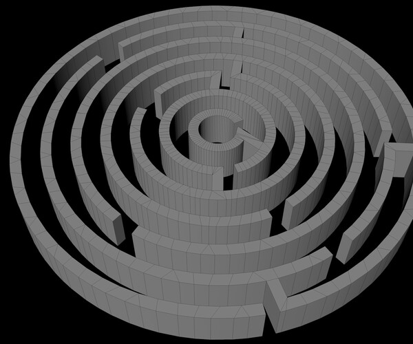 ArtStation - Grey Circular Maze | Resources