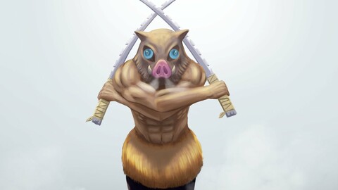 ArtStation - Inosuke Illustration - Kimetsu No Yaiba | Artworks