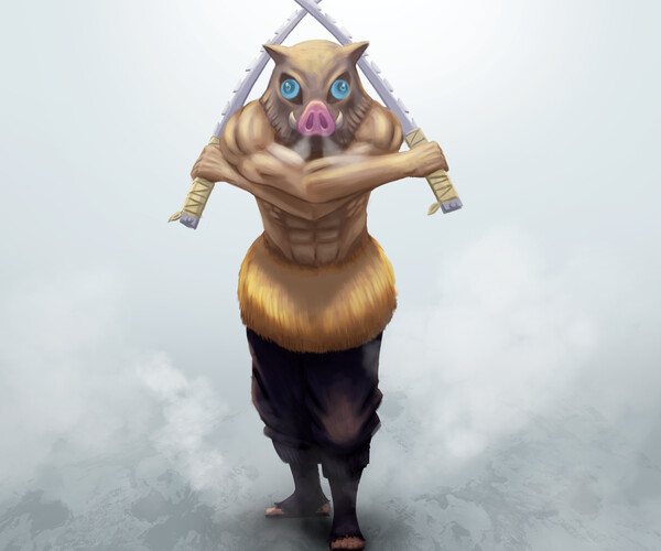 ArtStation - Inosuke Illustration - Kimetsu No Yaiba | Artworks