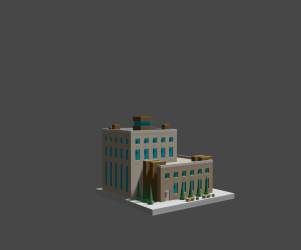 ArtStation - Residential building 4 WOU Kit | Game Assets