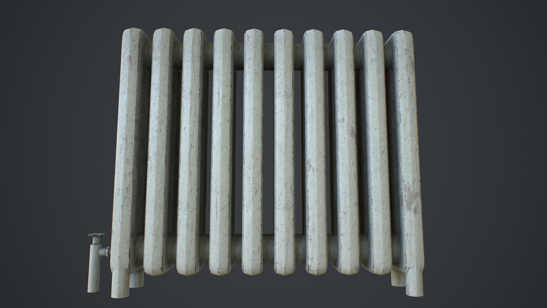 ArtStation - Old Metal Painted Radiator | Game Assets
