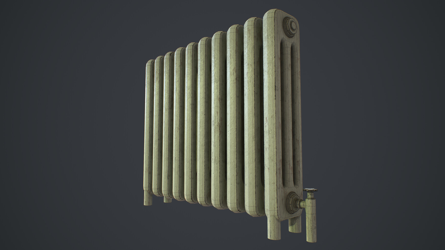 ArtStation - Old Metal Painted Radiator | Game Assets