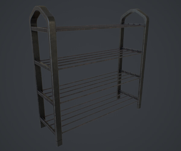 ArtStation - Metal Used Shoe Rack | Game Assets