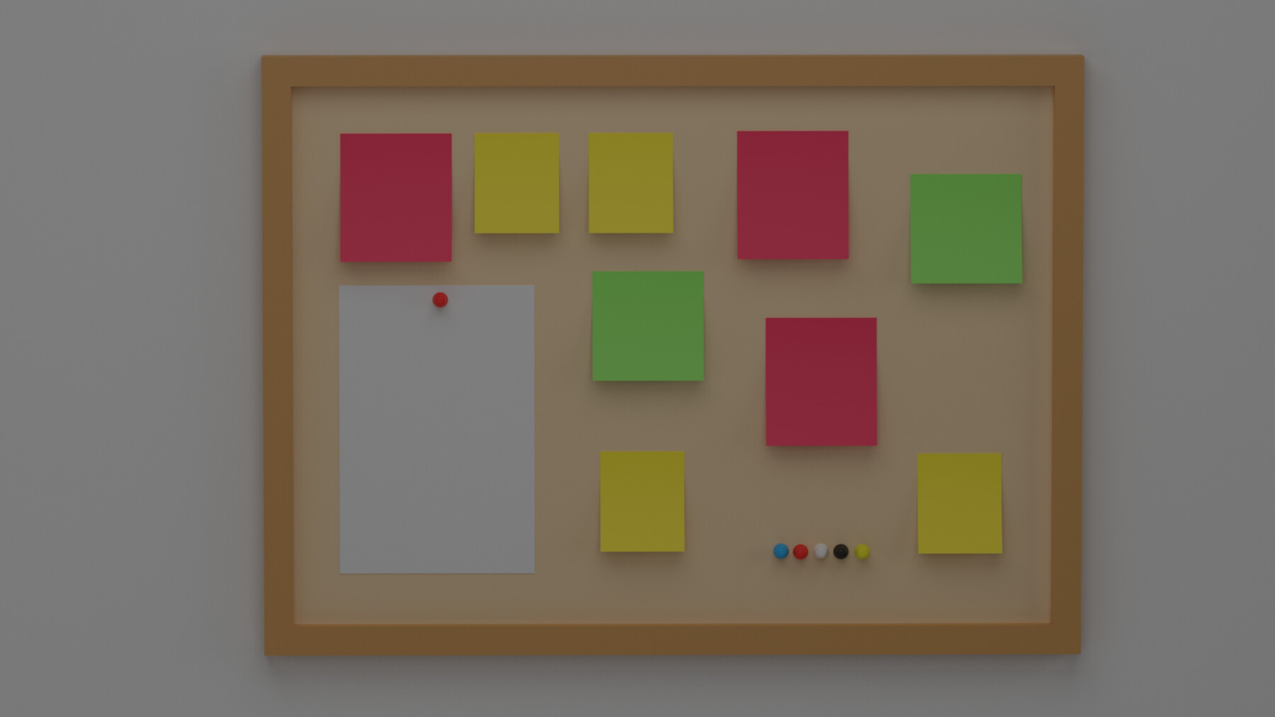 ArtStation - Cartoon Cork Board With Push Pin | Game Assets