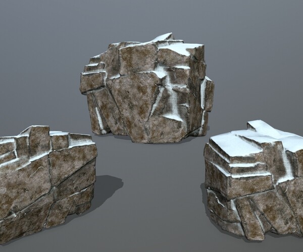 ArtStation - snow rocks | Game Assets