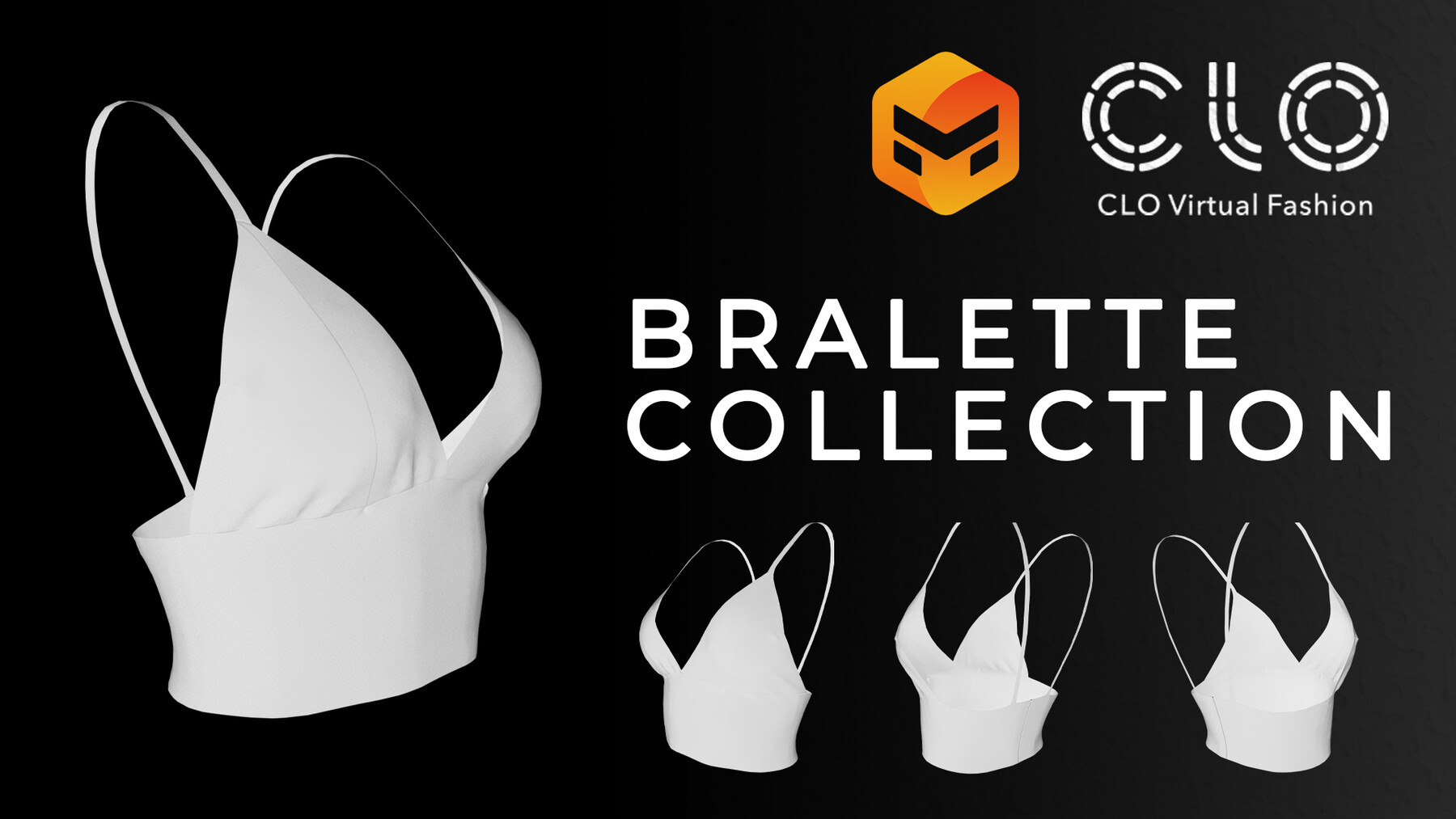 ArtStation - 10 Base woman Bralette pack -Marvelous designer -obj,fbx ...