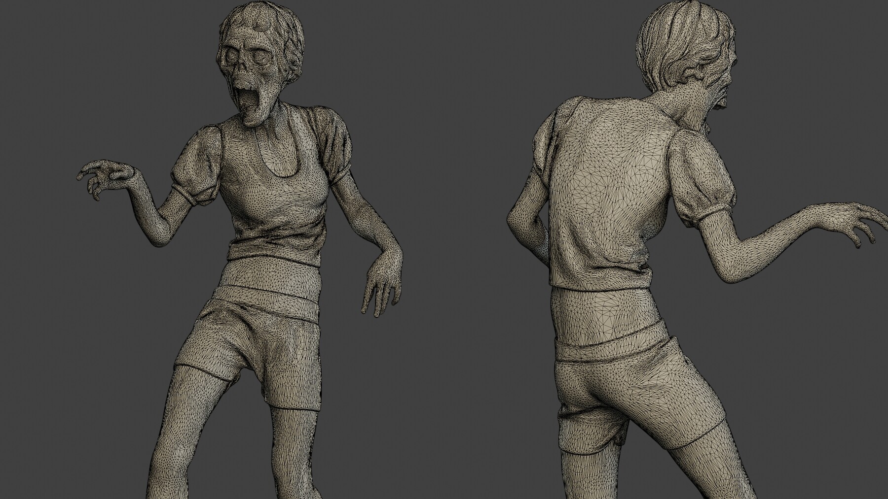 ArtStation - Casual Zombie Female CZ1 0003 | Resources