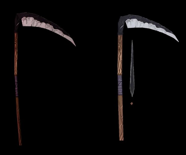 ArtStation - Fantasy Stylized scythe| Stylized scythe | hand painted ...