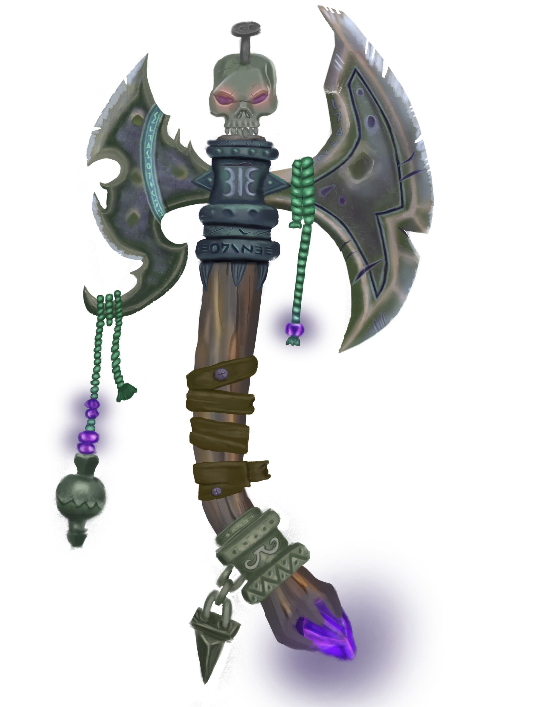 ArtStation - 2d Fantasy Axe 4K Hand Painting | Game Assets