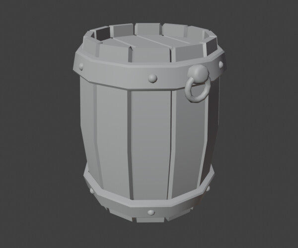 ArtStation - Low-poly barrel game ready Low-poly 3D model | Game Assets