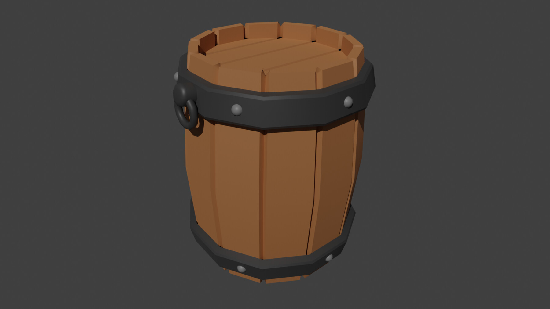 ArtStation - Low-poly barrel game ready Low-poly 3D model | Game Assets