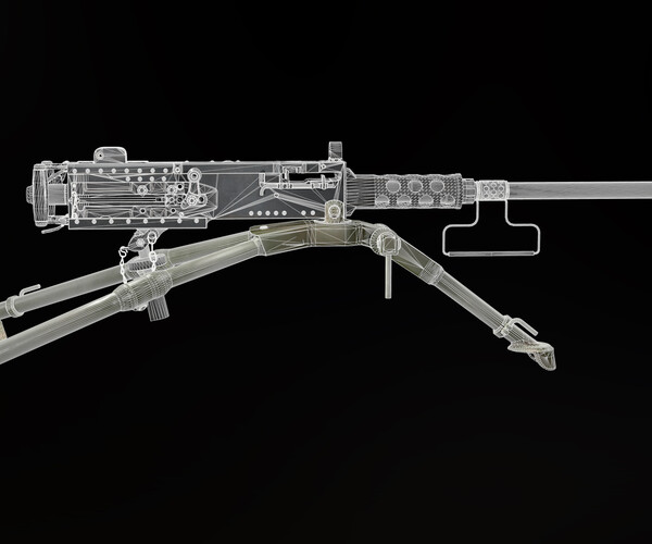 ArtStation - M2 Browning Heavy Machine Gun Lowpoly | Game Assets