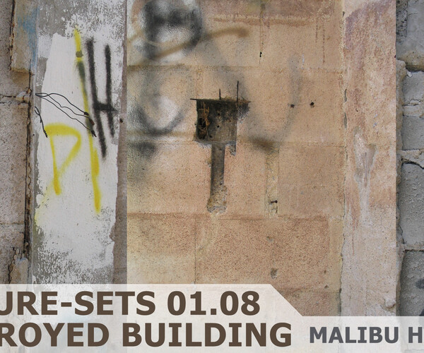 ArtStation - FREE! Crumbled-01 : Destroyed Building Ref. / Textures ...