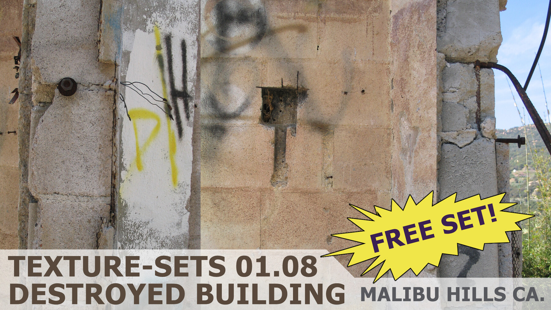 ArtStation - FREE! Crumbled-01 : Destroyed Building Ref. / Textures ...