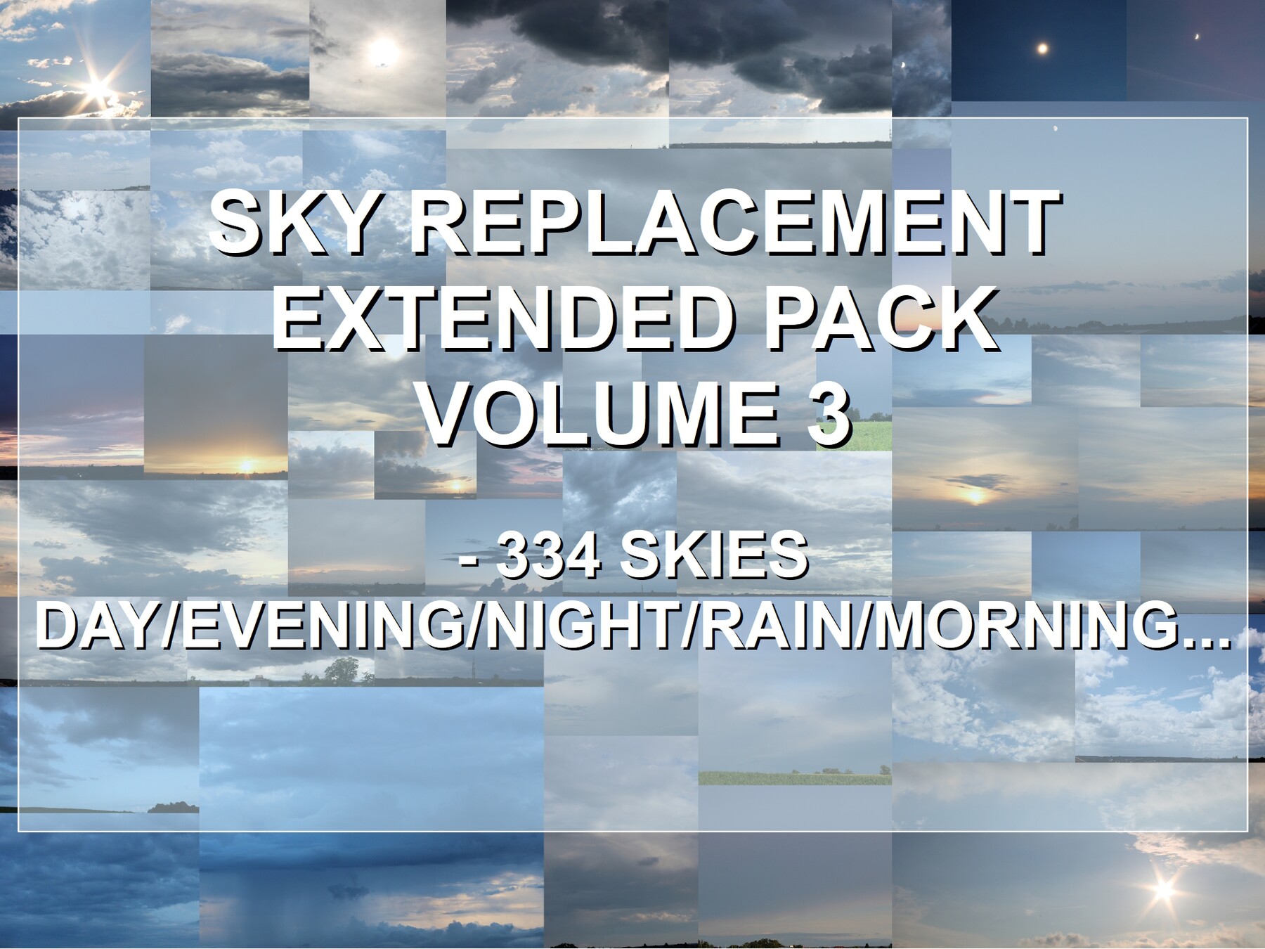 ArtStation - Sky Replacement Extended Pack Volume 3 - 334 Skies | Resources