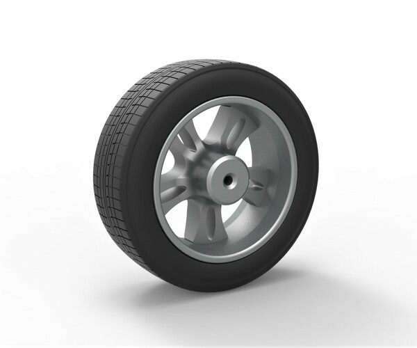 ArtStation - Diecast Car wheel 5 Scale 1 to 10 | Resources