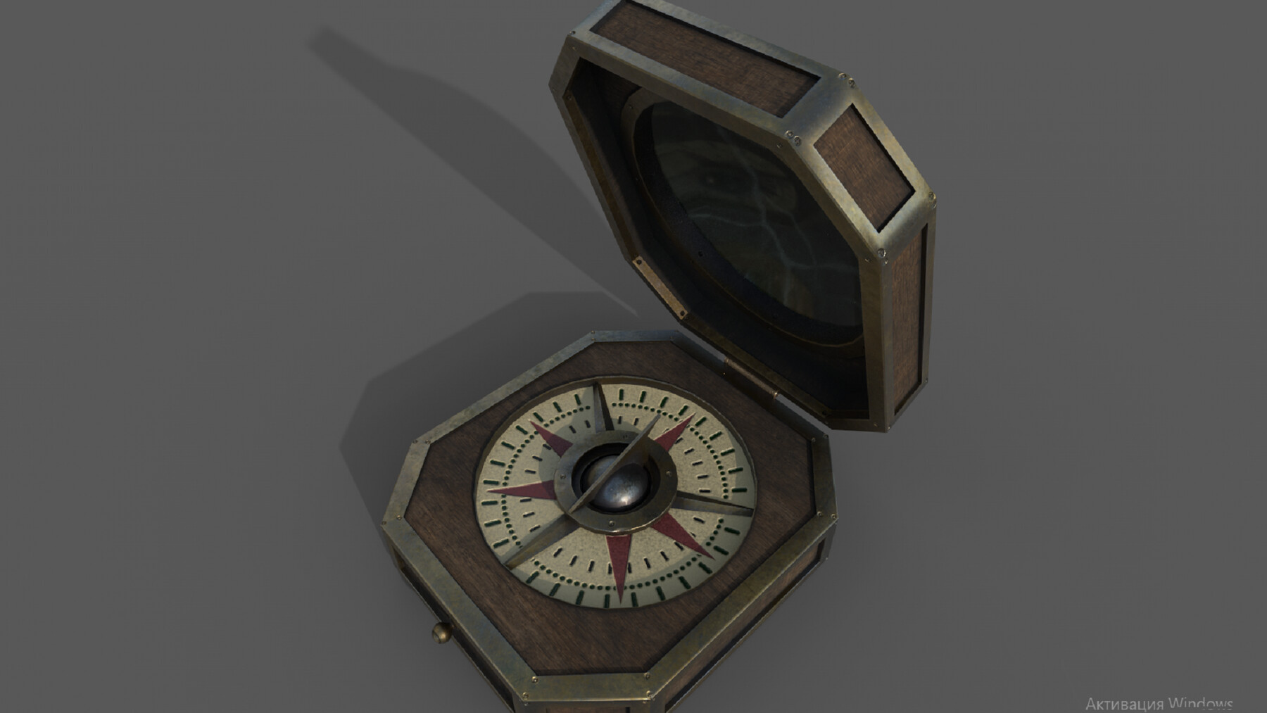 ArtStation - Vintage compass PBR low-poly 3D model | Resources