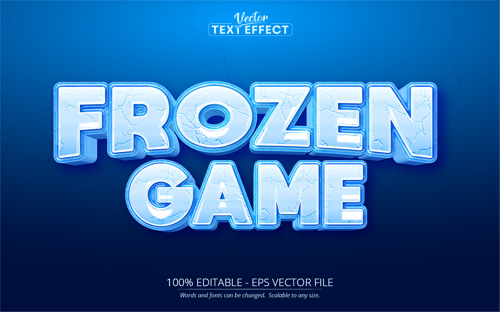 ArtStation - Ice text effect, editable frozen game and cartoon text ...