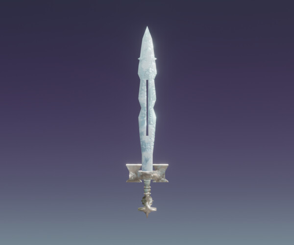 ArtStation - Fantasy Frozen Ice Sword - Elemental Sword | Game Assets