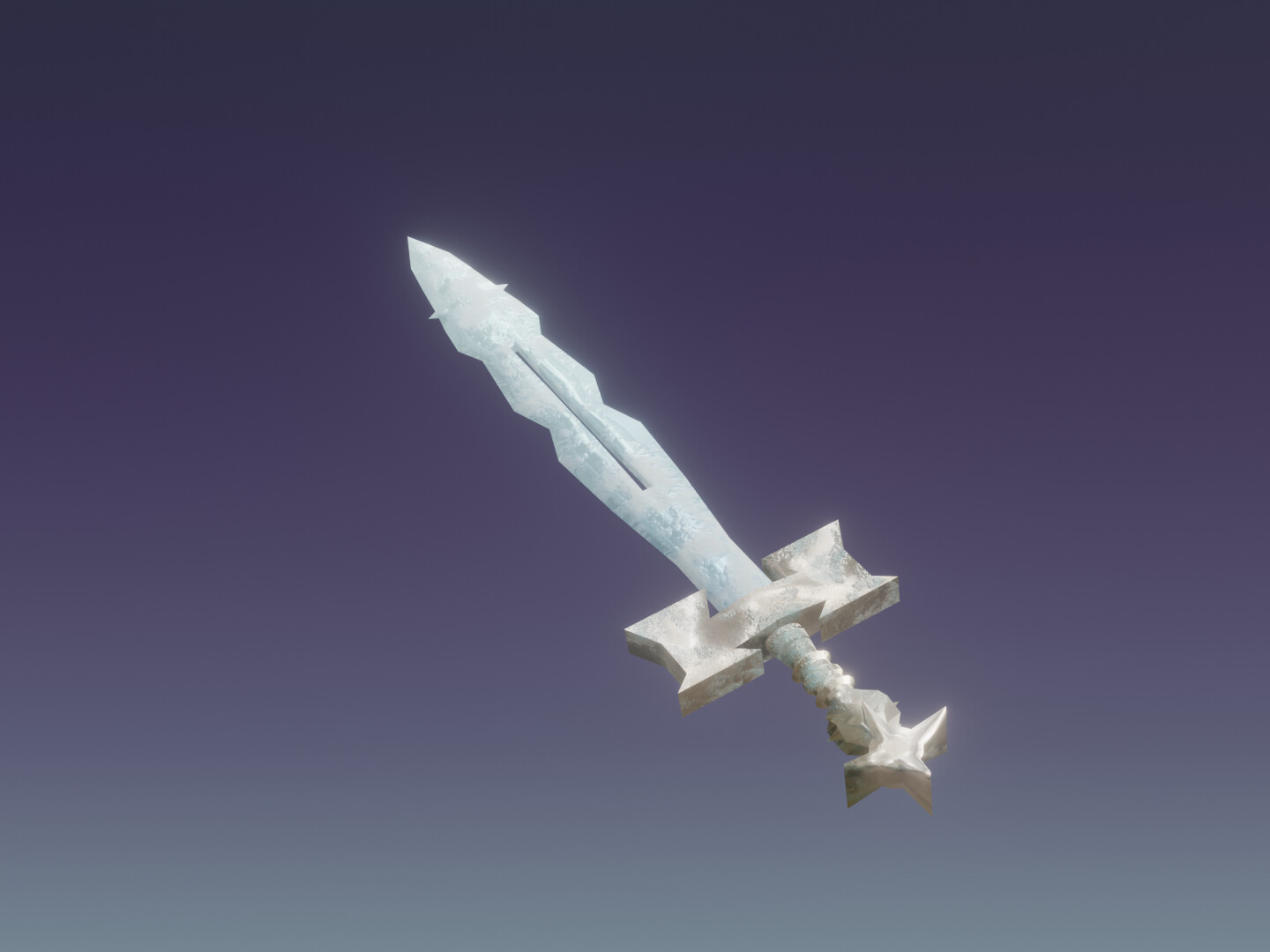 ArtStation - Fantasy Frozen Ice Sword - Elemental Sword | Game Assets