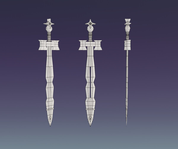 ArtStation - Fantasy Frozen Ice Sword - Elemental Sword | Game Assets