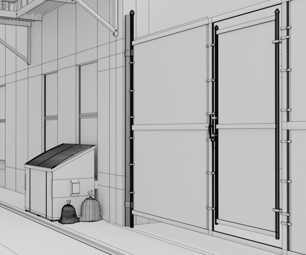 ArtStation - Back Alley 3d Scene | Resources