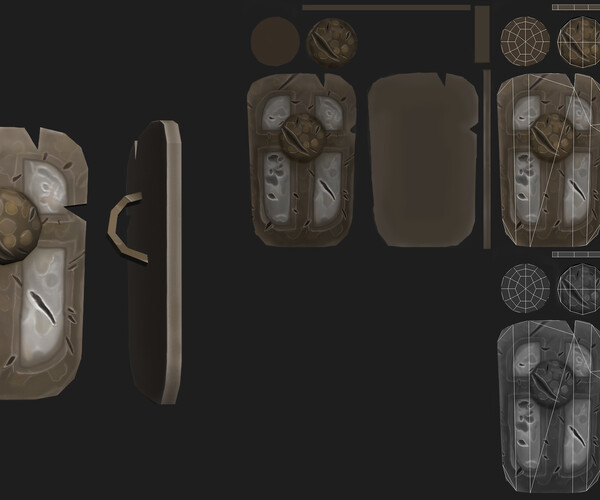 ArtStation - stylized shield |shield | #shield | Game Assets