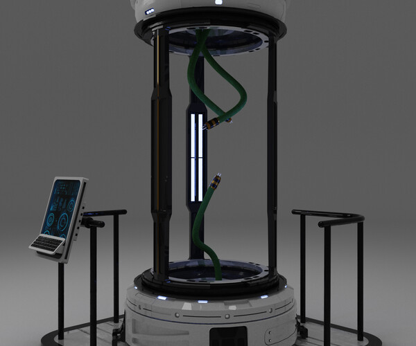 ArtStation - Sci-Fi Capsule Cloning Chamber Device | Game Assets