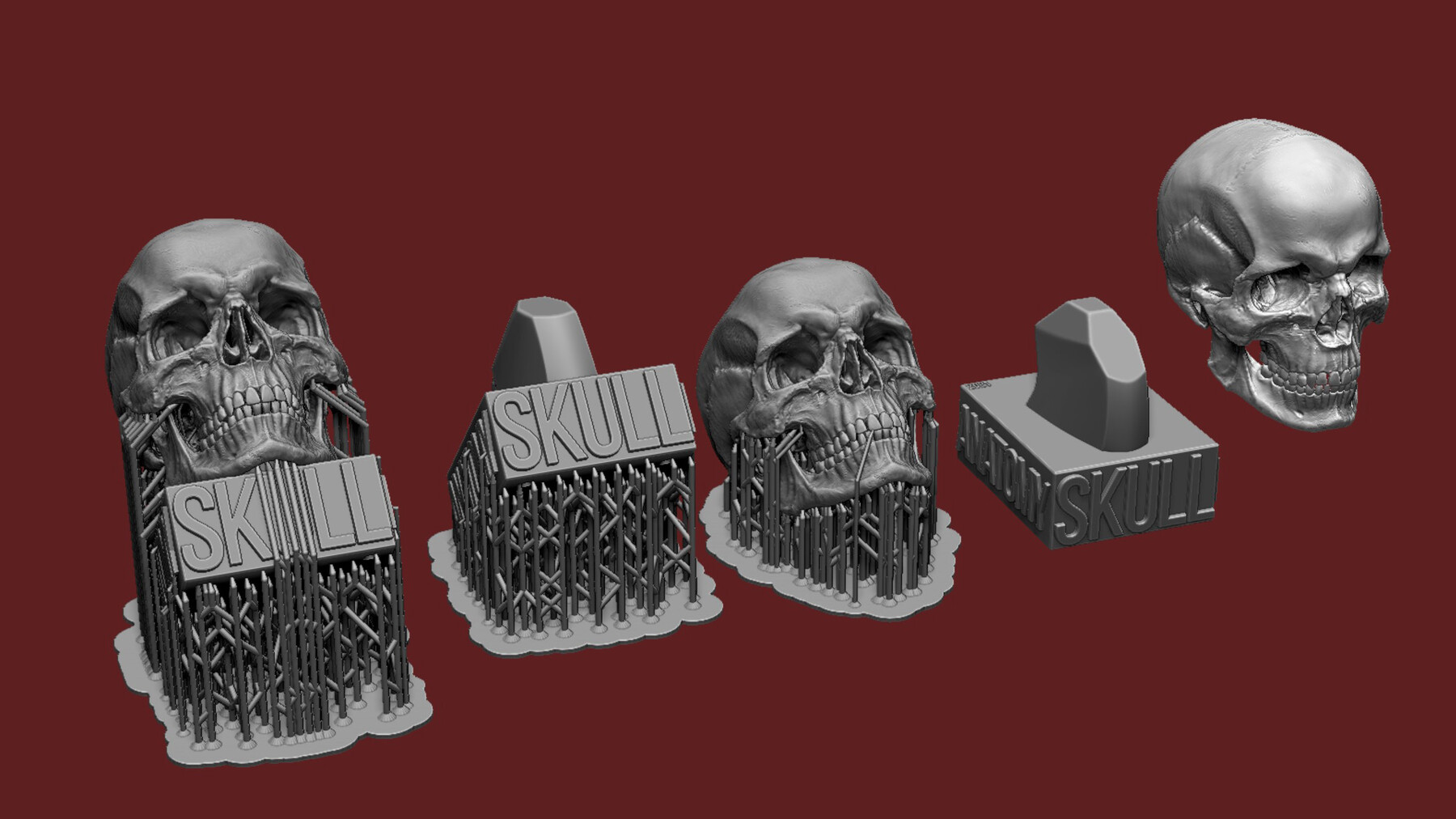 ArtStation - Skull for 3d printing. STL | Resources